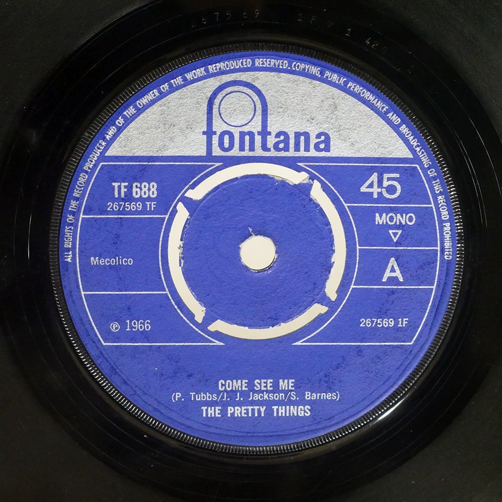 【傷や汚れあり】7 UK-ORIGINAL PRETTY THINGS/COME SEE ME/FONTANA TF 688 の落札情報詳細 - ヤフオク落札価格検索 オークフリー