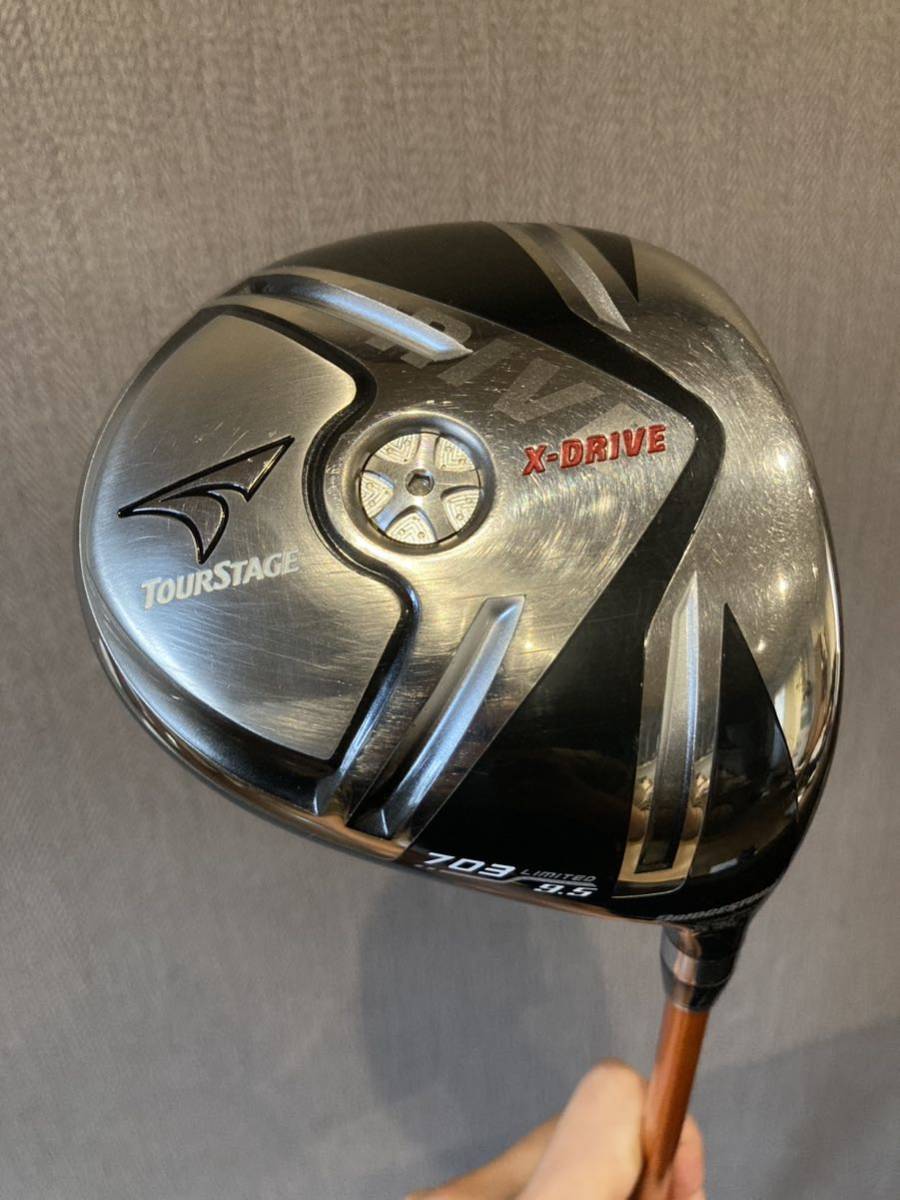 【目立った傷や汚れなし】☆ブリヂストン 名器 ツアーステージX DRIVE 703リミテッド TOURSTAGE X DRIVE 703 LIMITED 9.5度 Tour AD DI-6 ...