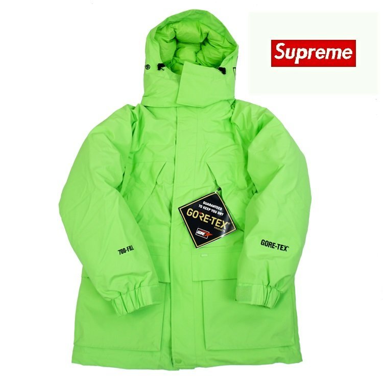 【未使用】【1円/未使用】Supreme シュプリーム メンズ 18FW GORE-TEX 700-Fill Down Parka ゴアテックス ダウンジャケット ダウンパーカ M Lime ...