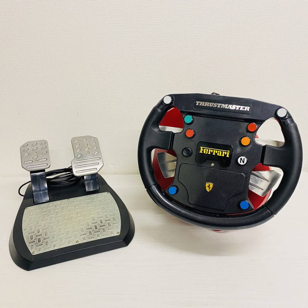 【全体的に状態が悪い】Thrustmaster F1 Force Feedback Racing Wheel Ferrari forPC スラストマスター ハンコン ハンドル コントローラー ...