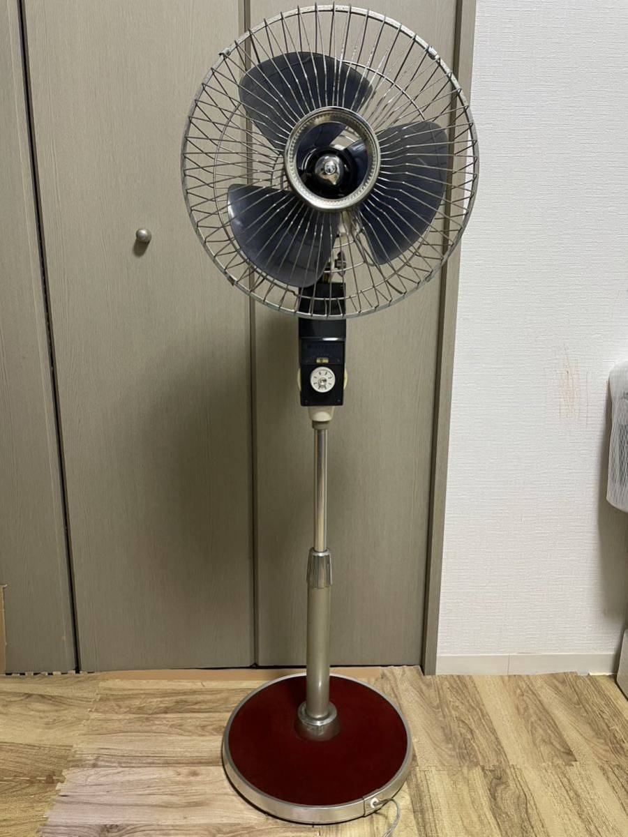 HITACHI 日立 A.C. DESK FAN/ M-6032 扇風機 可動品 首振り 動作確認済み 当時の箱付き /昭和レトロ レトロ ...