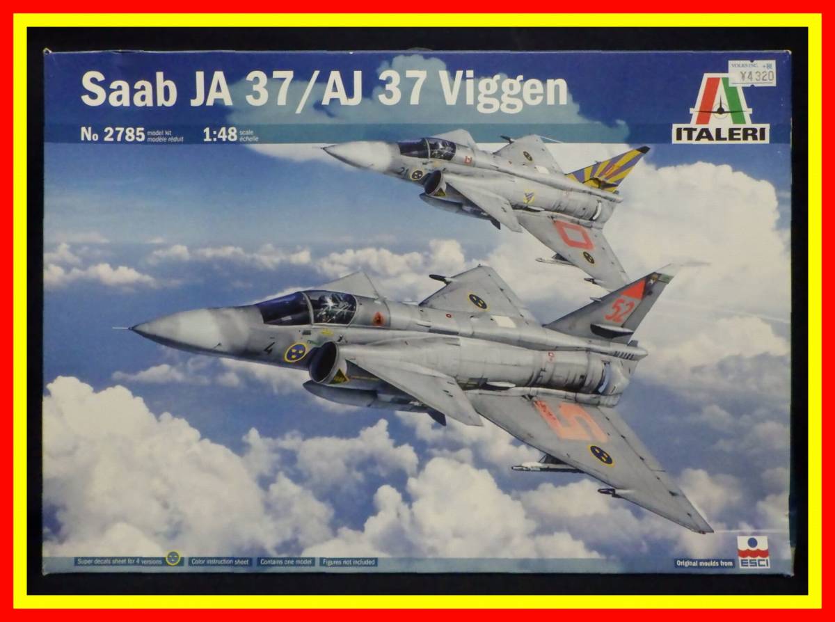 【未使用】李3763 未組立 保管品 ITALERI イタレリ 1/48 SaabJA 37/AJ37 Viggen サーブ 37 ビゲン の落札情報詳細| ヤフオク落札価格情報 オークフリー