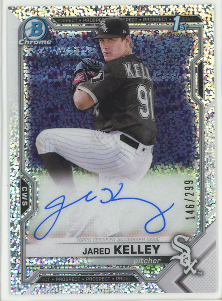 【目立った傷や汚れなし】【Jared Kelley】2021 Bowman Chrome Prospects 1st Bowman Auto ...