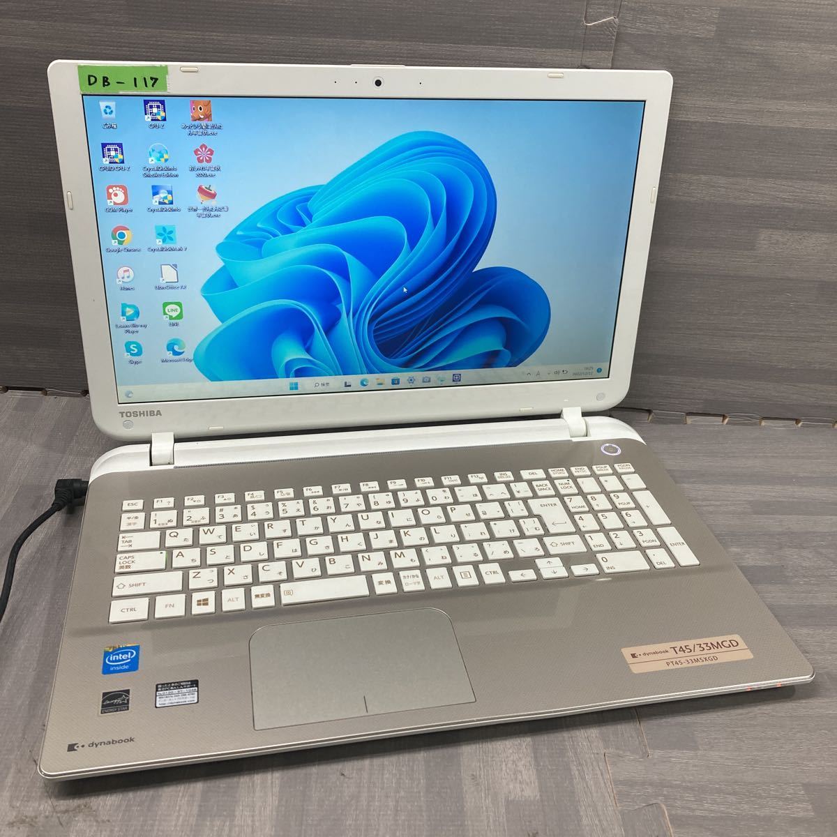 【傷や汚れあり】売り切り DB-117 ノートPC TOSHIBA dynabook T45/33MGD Celeron メモリ4GB HDD320GB WEBカメラ搭載 Windows11 ...