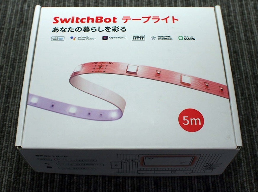 【目立った傷や汚れなし】YI キ12-252 SwitchBot LED テープライト 5m Alexa スイッチボット ライト Wi-Fi & Bluetooth 間接照明 開封品の落札情報 ...