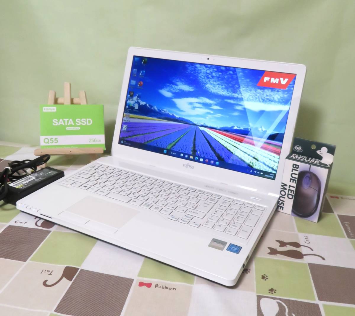 【目立った傷や汚れなし】超速！新品SSD搭載/Windows11/オフィス2019/第5世代デュアルコア/8GB/Webカメラ/WiFi/Bluetooth// FMV-AH42/X の落札 ...