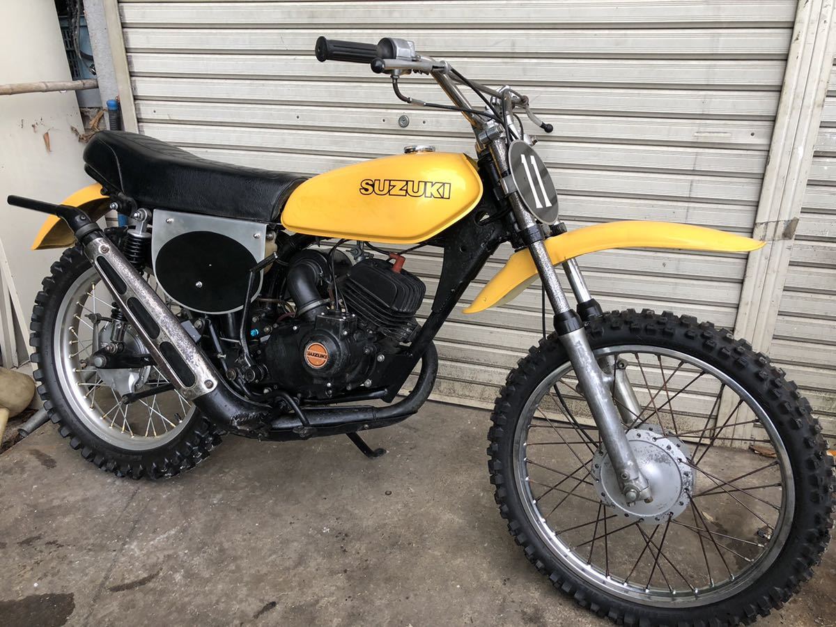 【傷や汚れあり】スズキ TS90 ハスラー エンジン実働 レーサー RM風 ヴィンテージモトクロス 近県格安配送TS50 TS125 ...