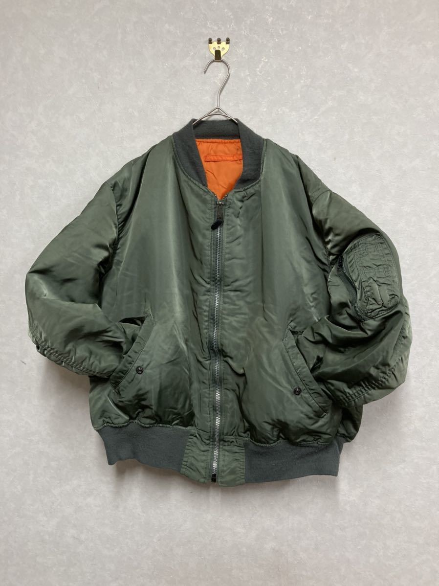 【目立った傷や汚れなし】サイズXXL！90s ALPHA アルファMA-1 フライトジャケット リバーシブル USA製 ミリタリー☆米軍 cwu-45 L-2B ビンテージ アビレックスの落札 ...