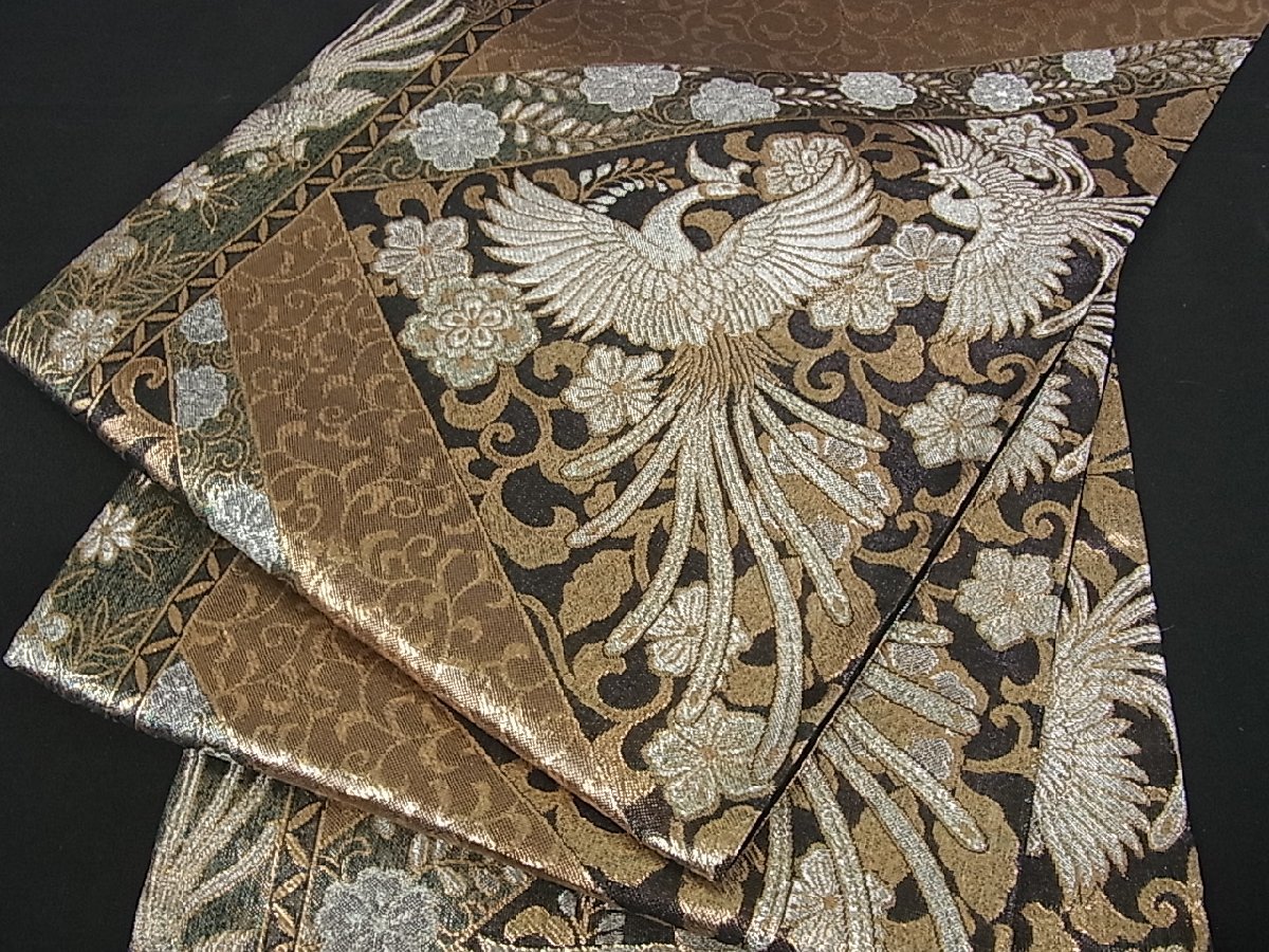 【目立った傷や汚れなし】花美人着物 六通柄袋帯 名物裂鳳凰花文 金銀糸 逸品 ar2073 の落札情報詳細| ヤフオク落札価格情報 オークフリー