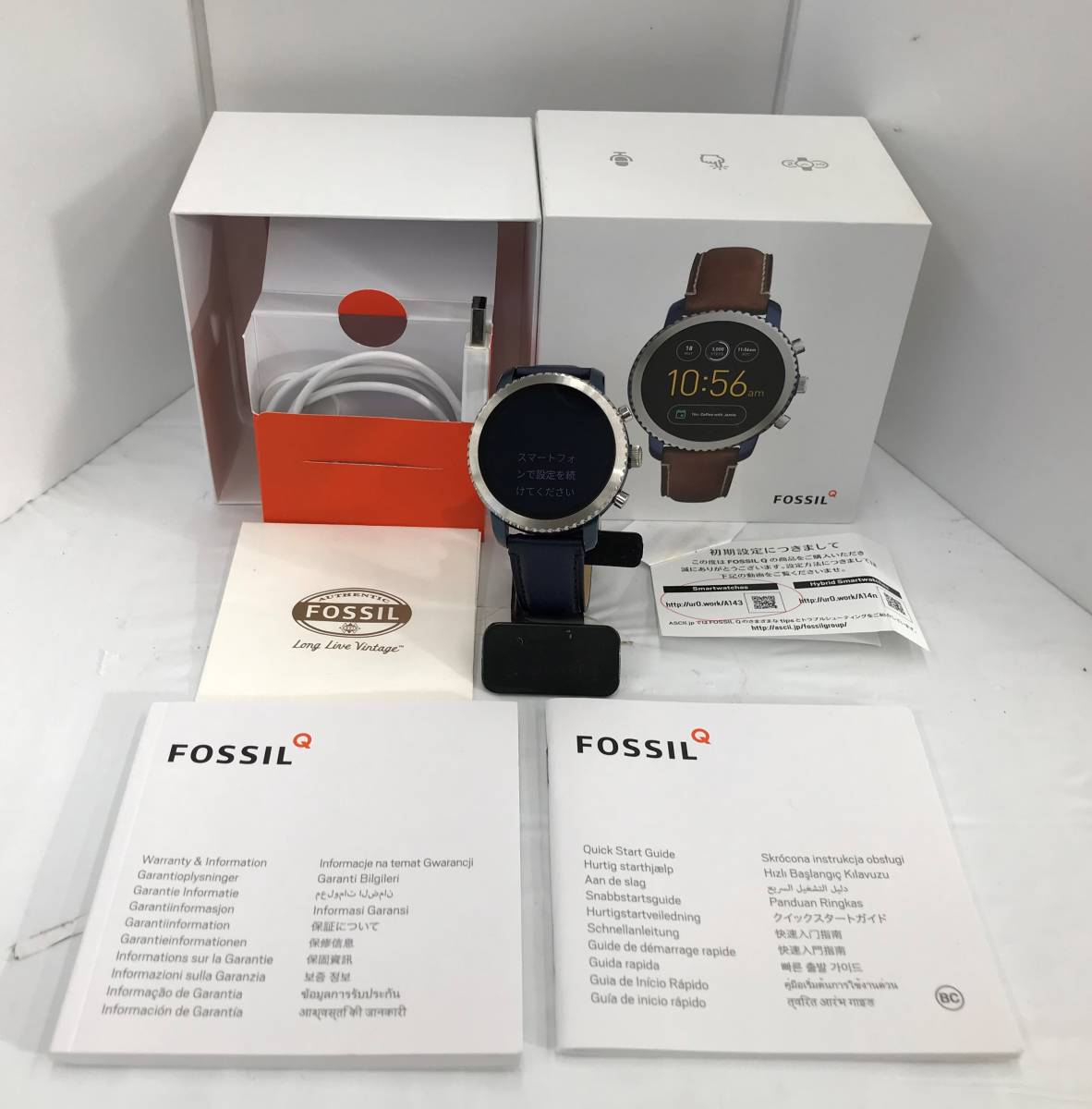 【傷や汚れあり】 腕時計【FOSSIL フォッシル DW4A 】スマートウォッチ/FTW4002 Wear OS Google ...