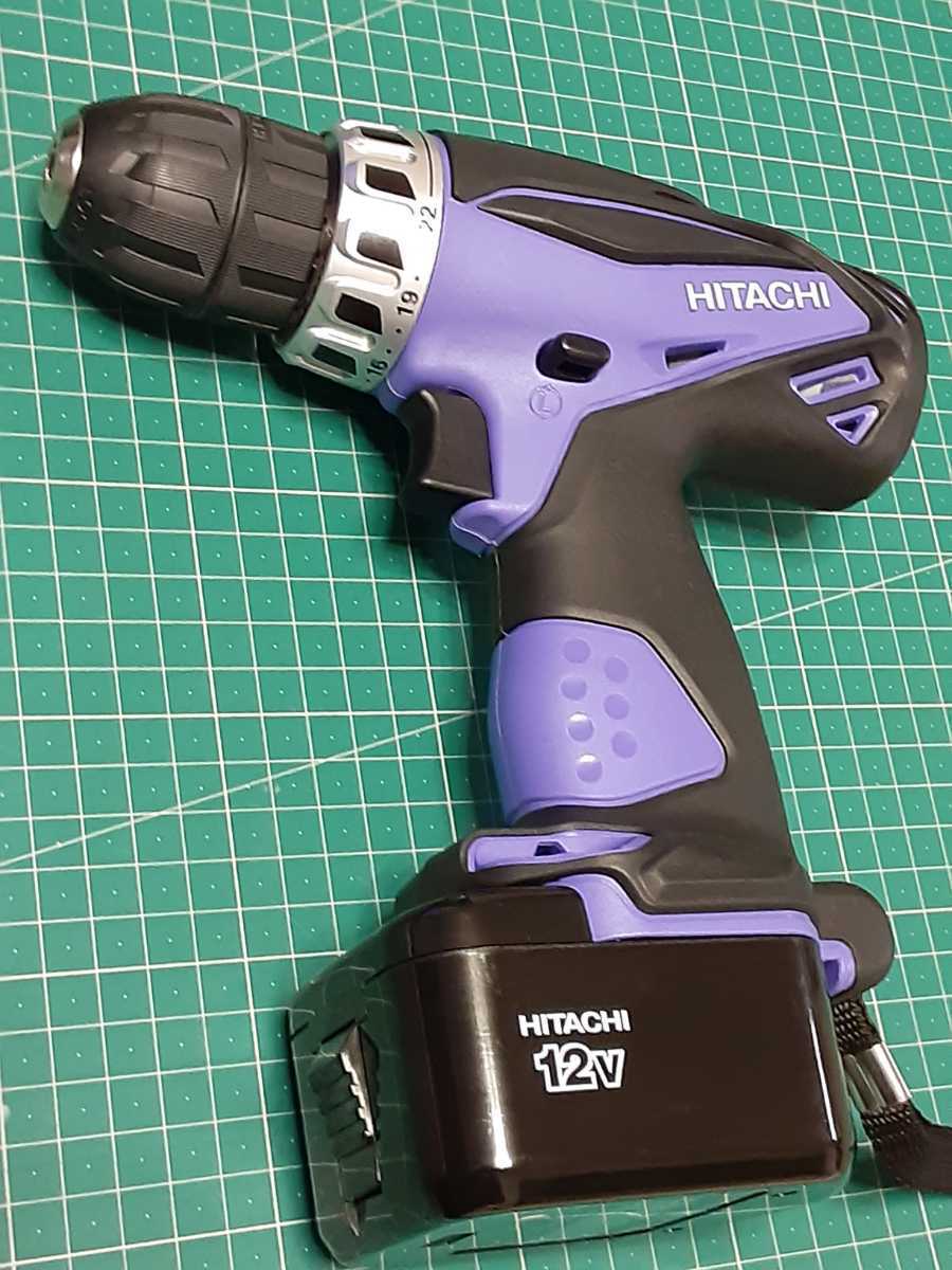 【目立った傷や汚れなし】日立 コードレスドライバドリル Fds12dvd 数回の使用のみ 充電器andバッテリー2個付き 正常に動きます 傷汚れ