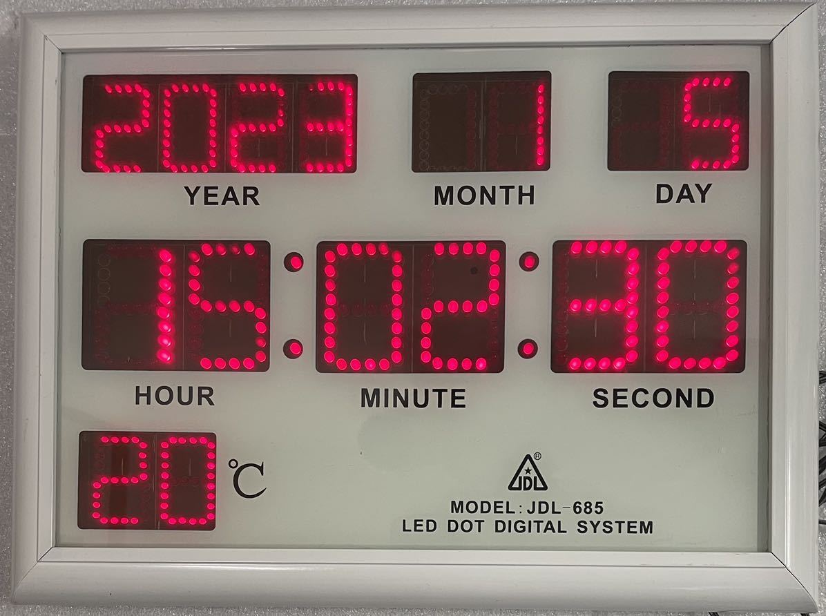 【全体的に状態が悪い】1円 家電 インテリア JDL JDL-685 LED CLOCK デジタル時計 中古 動作確認済み 本体とアダプターのみ 訳あり 廃盤 サラサラ音あり レア 人気の落札 ...