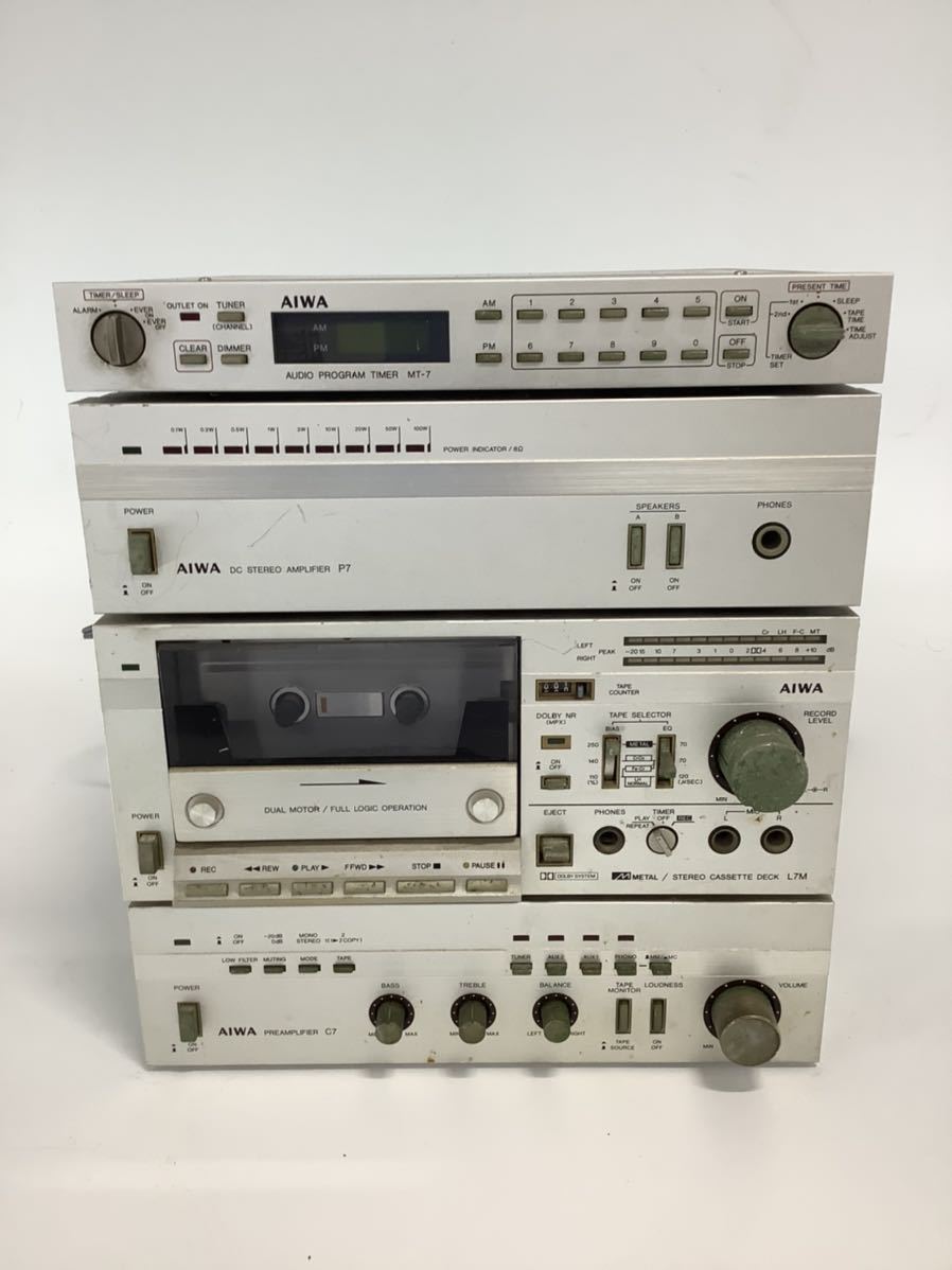AIWA ステレオカセットシステムコンポ スピーカー リモコン付 STASSER GE-SF1 FX-SWF2 TX-SF1 MX-SF2 ...