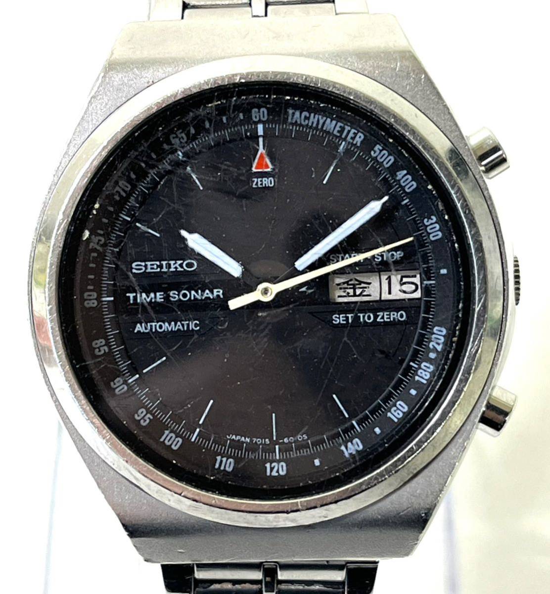 【傷や汚れあり】00S 12 SEIKO セイコー TIME SONAR タイムソナー AUTOMATIC アナログ 3針 デイデイト 自動巻き腕時計 ブランド時計の落札情報詳細 ...