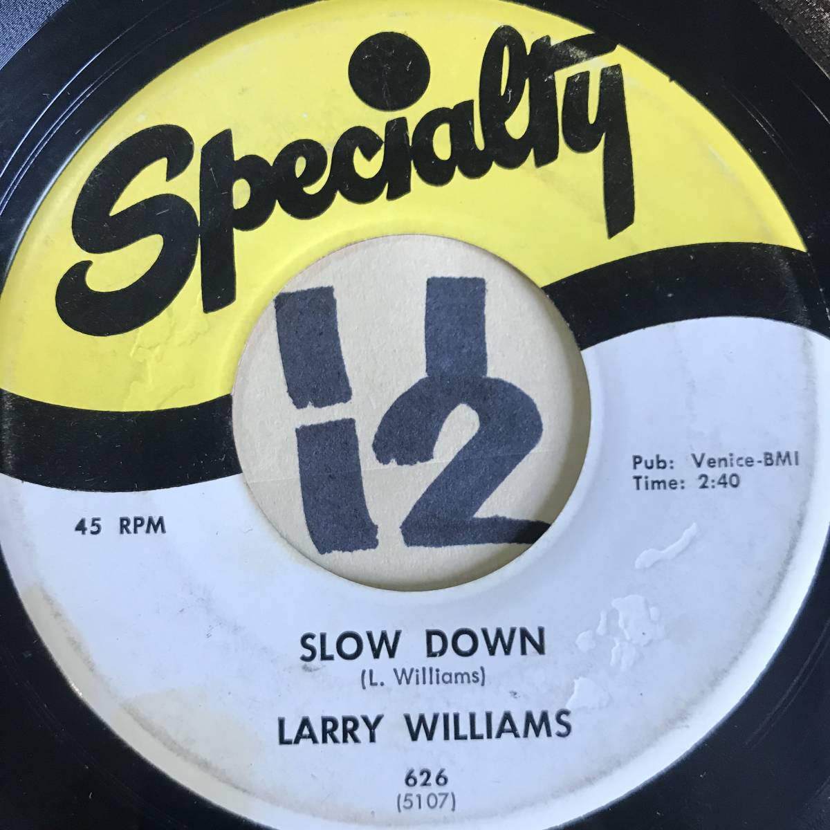 【傷や汚れあり】Larry Williams/Specialty 626/Picture Sleeve/Slow down/Dizzy ...