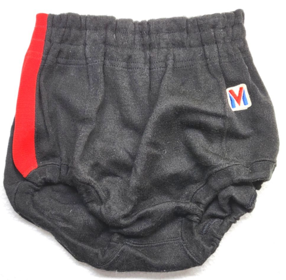 【未使用に近い】MIZNO ミズノ 赤ライン入 紺ブルマ（Ace Player VOLLEYBALL WEAR）66サイズ(L) レーヨン ...