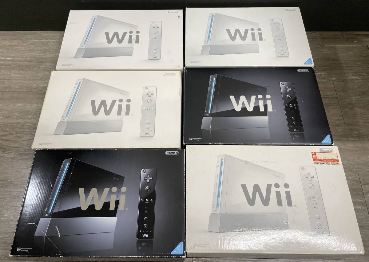 【傷や汚れあり】☆ Wii ☆ Nintendo Wii 6台 まとめ売り 未チェック ジャンク ニンテンドー 箱付き Wiiリモコン ACアダプター シロ クロ 任天堂 ② 0121の落札 ...