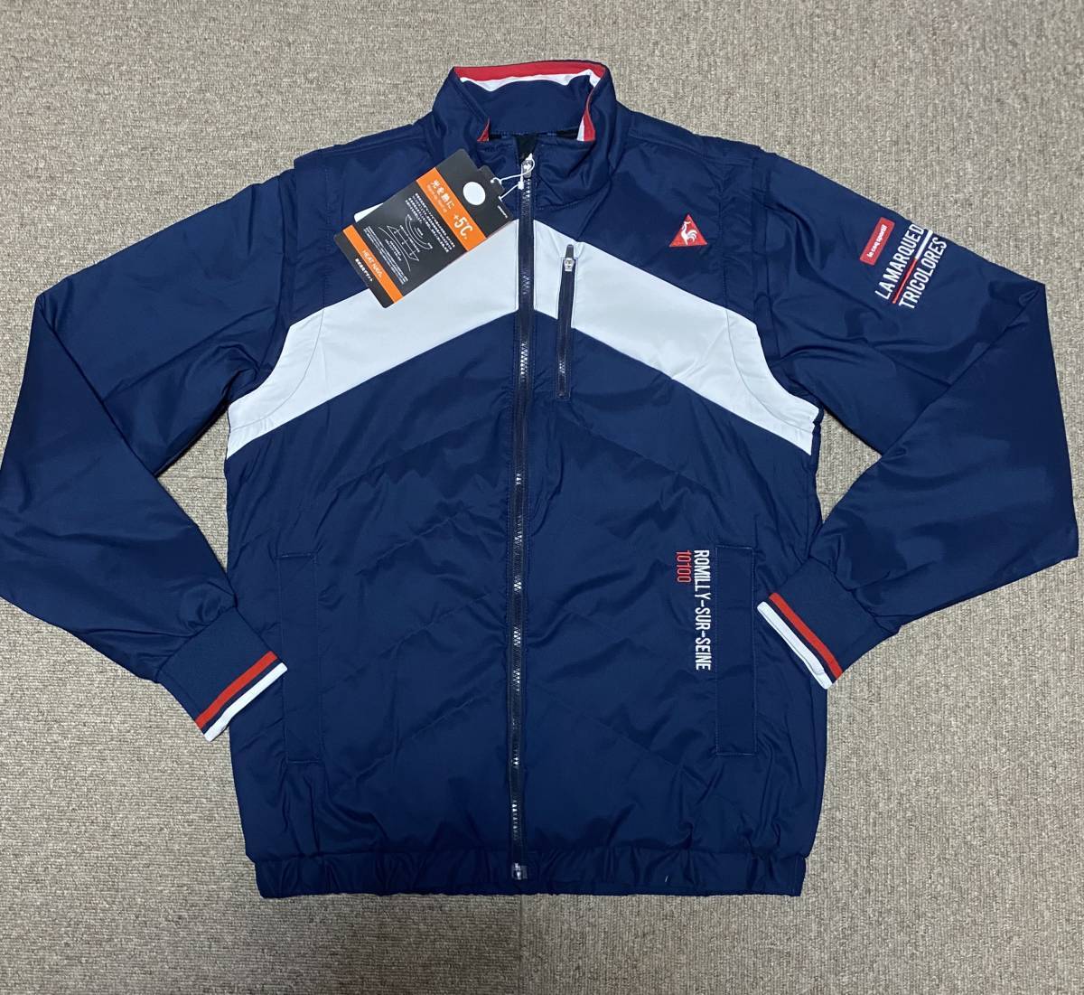 【未使用】新品 le coq sportif GOLF COLLECTION ルコックゴルフ Lサイズ HEAT NAVI ディタッチャブル中綿 ストレッチブルゾン ネイビーの落札情報詳細 ...