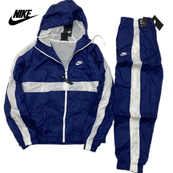 【未使用】NIKE ナイキ ウーブントラックスーツ 上下セット M 紺白 BV3026-411 22-1227-4-7の落札情報詳細 ...
