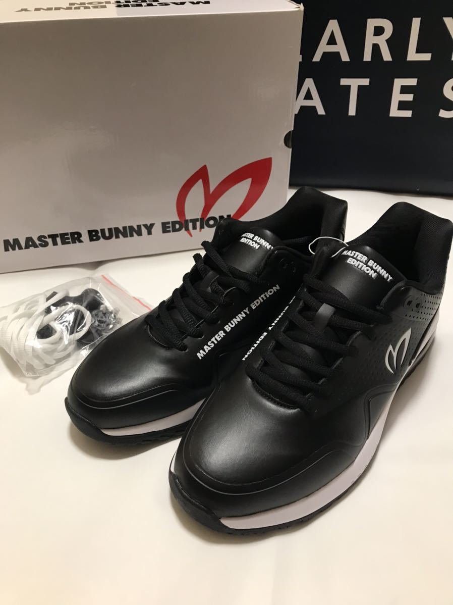 【未使用】☆新品本物☆マスターバニー MBE パーリーゲイツ PEARLY GATES エアソール スパイク シューズ ブラック 黒 26.5 ...