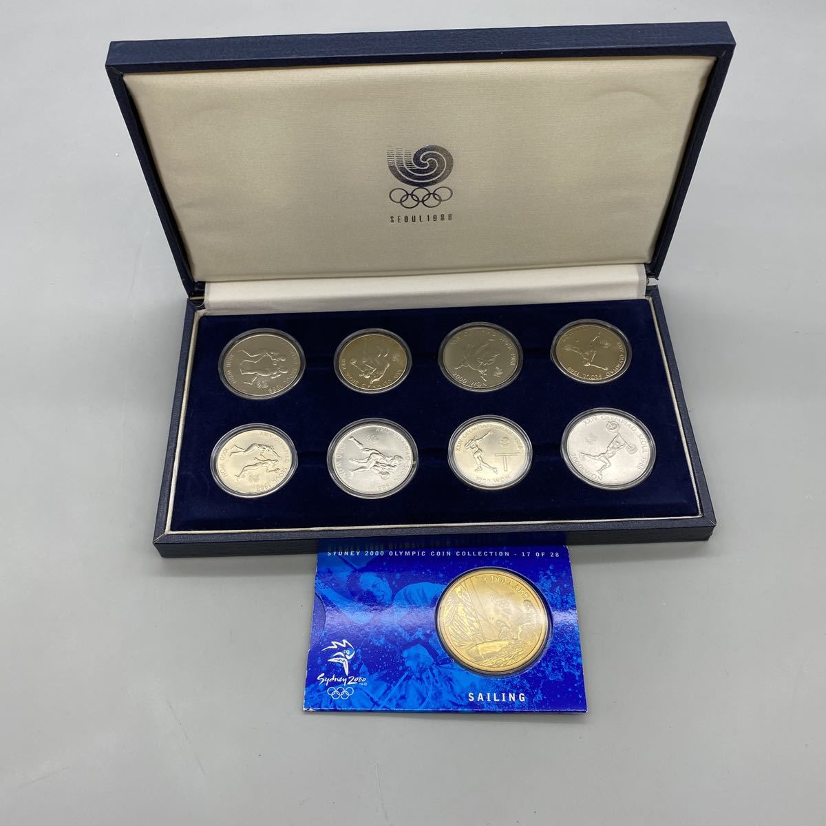 【やや傷や汚れあり】【J-3】SEOUL 1988 OFFICIAL COMMEMORATIVE COINS OF THE XXIVTH ...