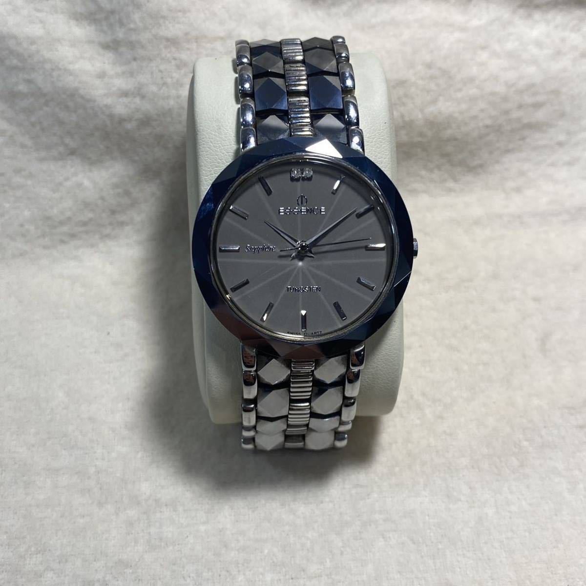 【やや傷や汚れあり】BH25 動作確認済 essence エッセンス TUNGSTEN タングステン クオーツ SAPPHIRE ...