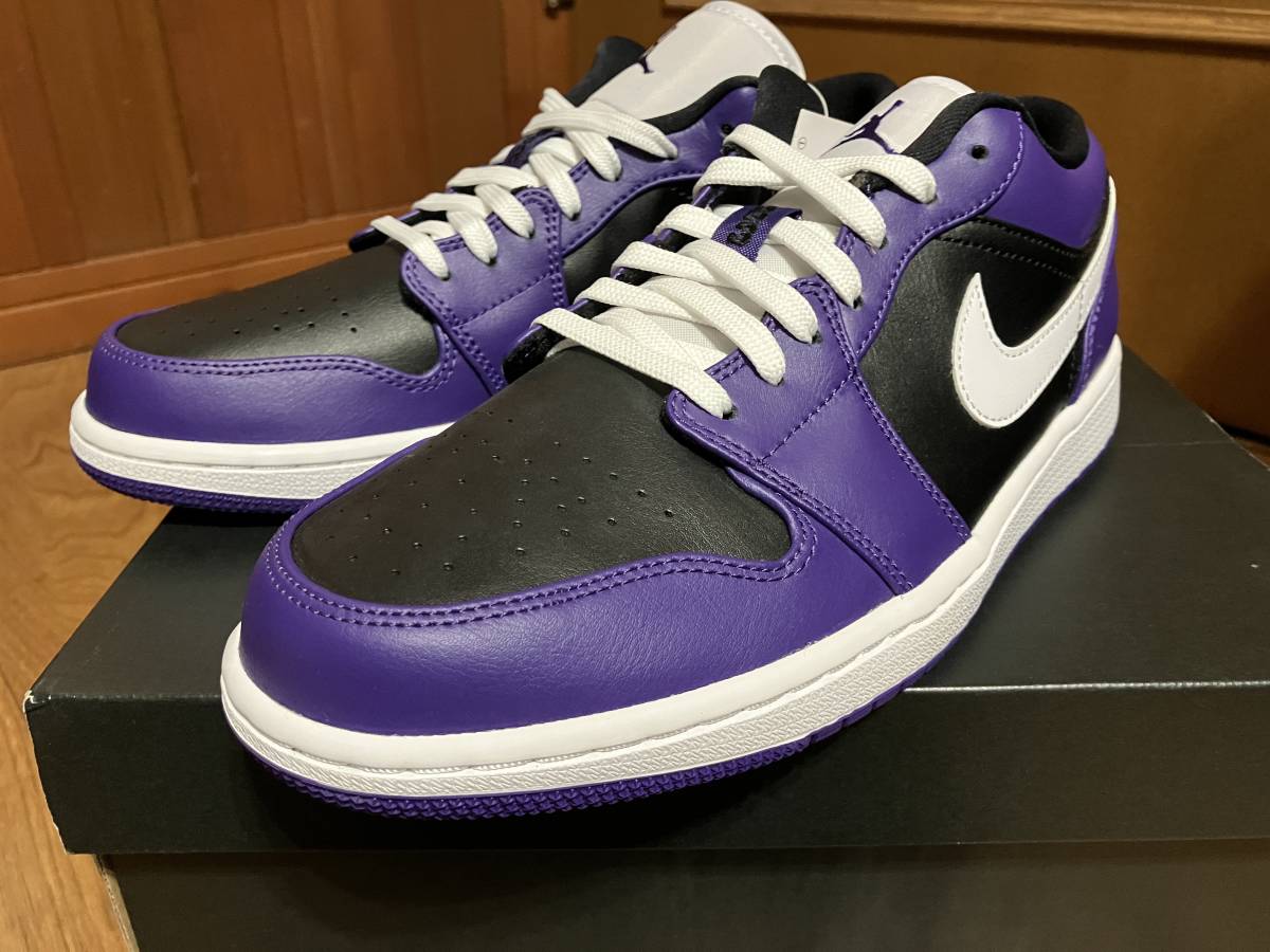 【未使用】1円スタート～27.5cm 未使用 NIKE AIR JORDAN 1 RETRO LOW COURT PURPLE WHITE ...