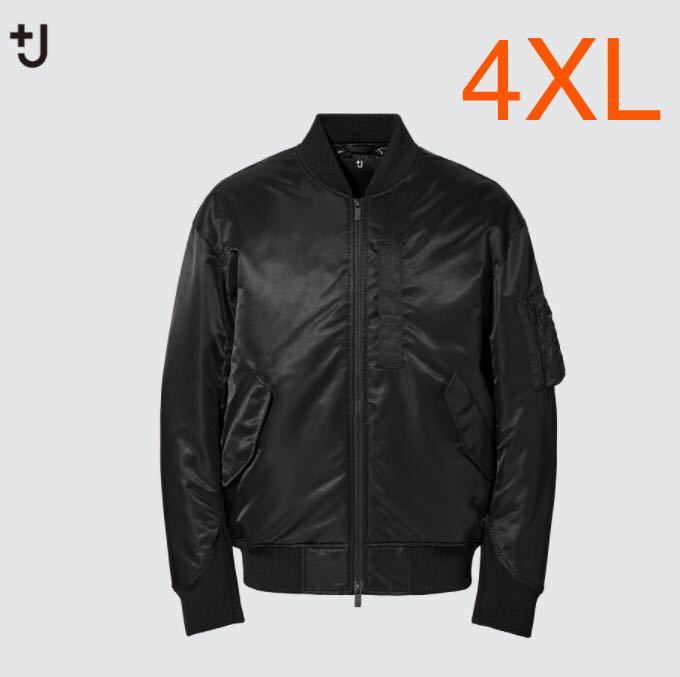 【未使用に近い】ユニクロ +J ハイブリッドダウン MA-1 ブルゾン ブラック 黒 4XL ジルサンダー コラボ フライトジャケットの落札情報詳細 - ヤフオク落札価格検索 オークフリー