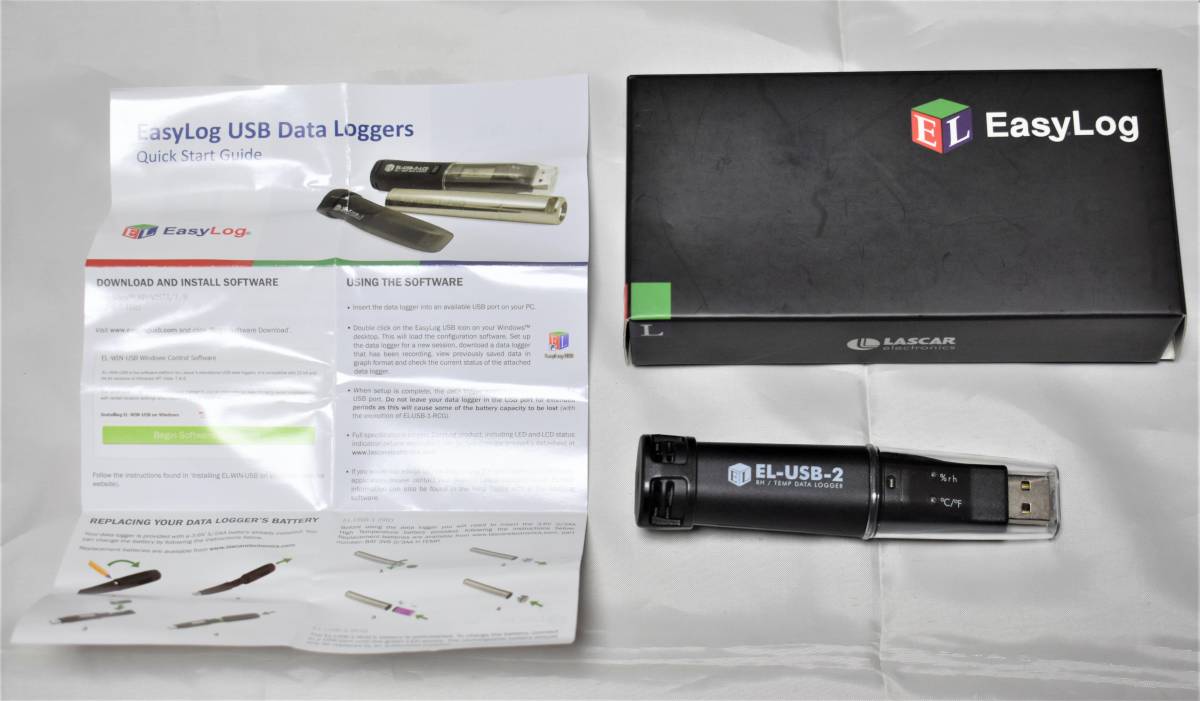 【未使用】USB 温度・湿度データロガー LASCAR EL-USB-2-LCD EasyLog 防塵防水:IP67準拠 温度ロガー 未使用品 ...