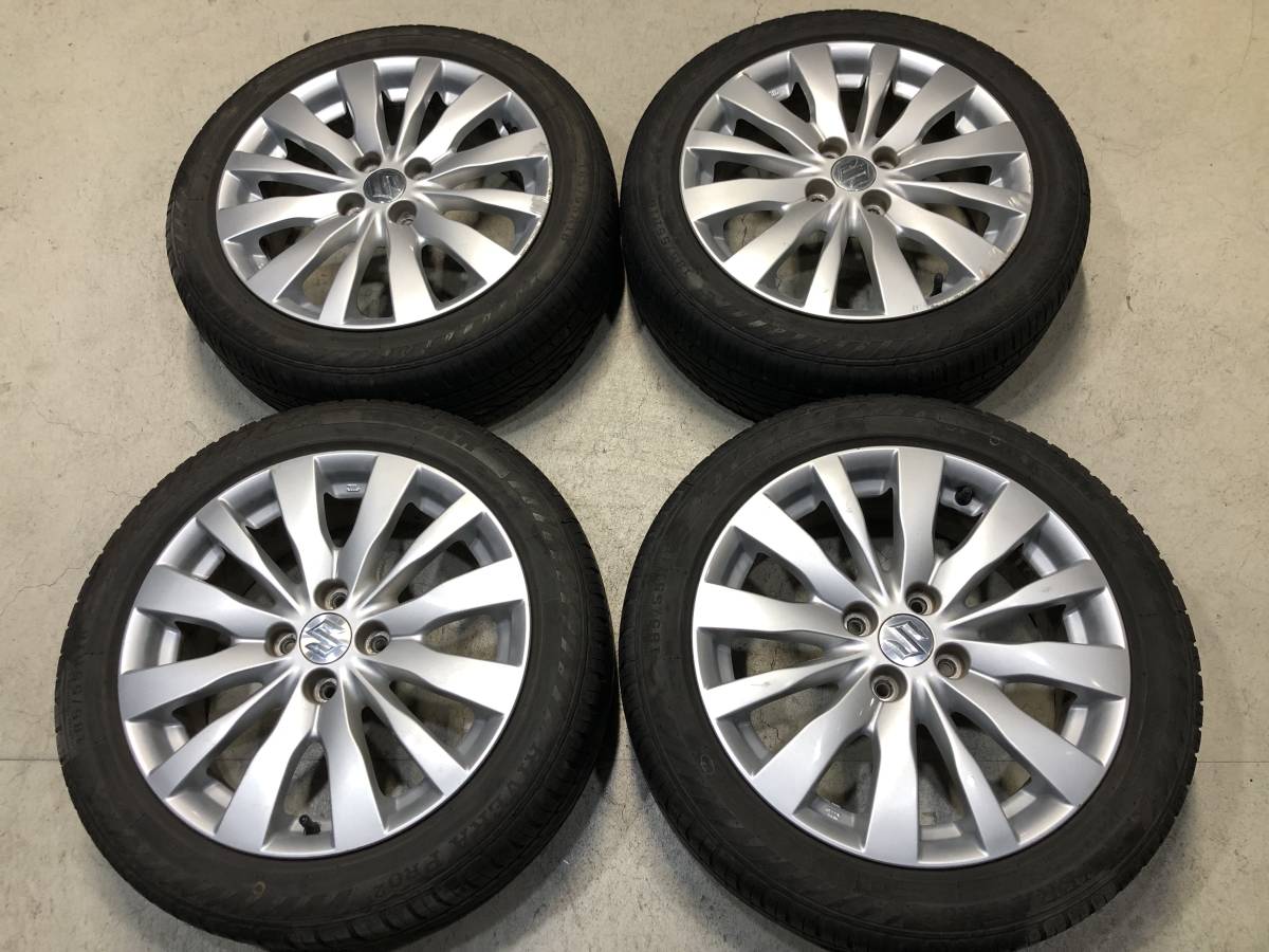 【やや傷や汚れあり】ENKEI製★スイフト RS ZC72S★16インチ 4本 185/55R16 スズキ 純正 アルミ PCD 100 4H 54mm 16 6J +45 中古 タイヤ ...