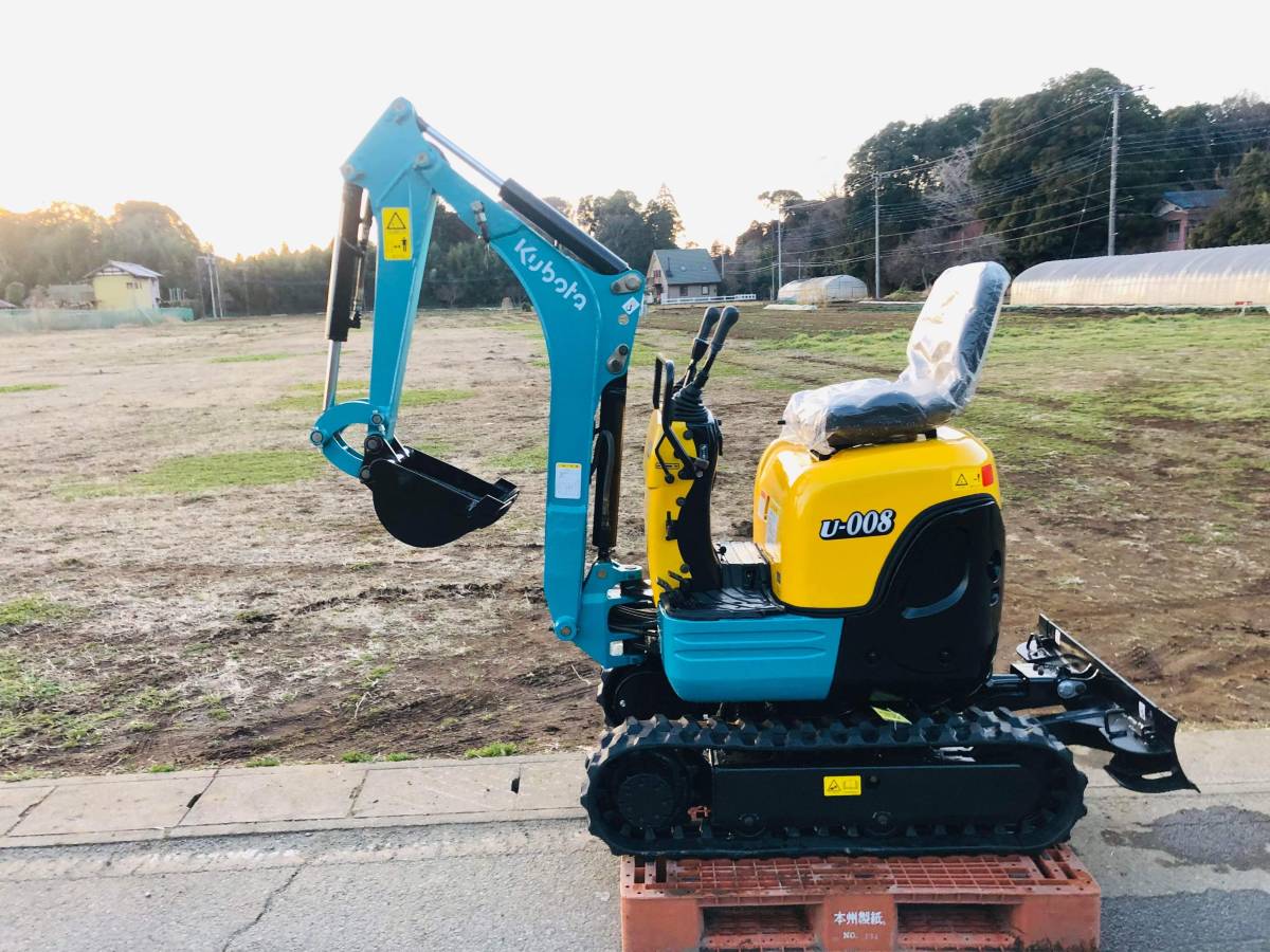 【目立った傷や汚れなし】Kubota クボタ U-008 ・倍速付 ・ゴムキャタ新品・ 671時間・ ユンボ 油圧ショベルの落札情報詳細 - Yahoo!オークション落札価格検索 オークフリー