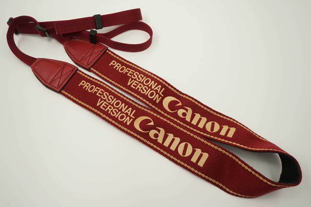 【傷や汚れあり】c-33 売り切り 良品 Canon PROFESSIONAL VERSION STRAP キヤノン プロ ストラップ 赤×金 ...