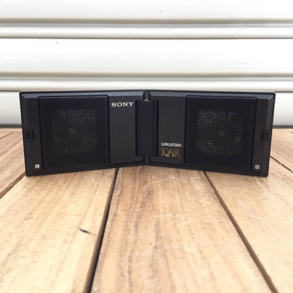 【傷や汚れあり】 SONY ソニー SS-WM20 ウォークマン用折り畳みスピーカー ポータブル コンパクト シルバー 音響機器 昭和レトロ ...