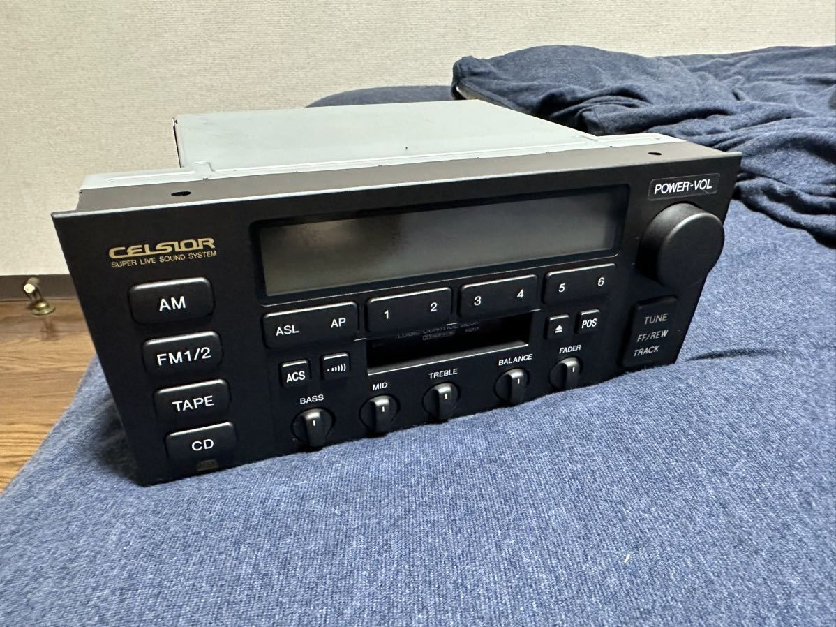 【目立った傷や汚れなし】トヨタ純正 UCF20セルシオ後期 スーパーライブサウンド搭載車カーステレオ パイオニアKEX-M9076ZT 純正 ...