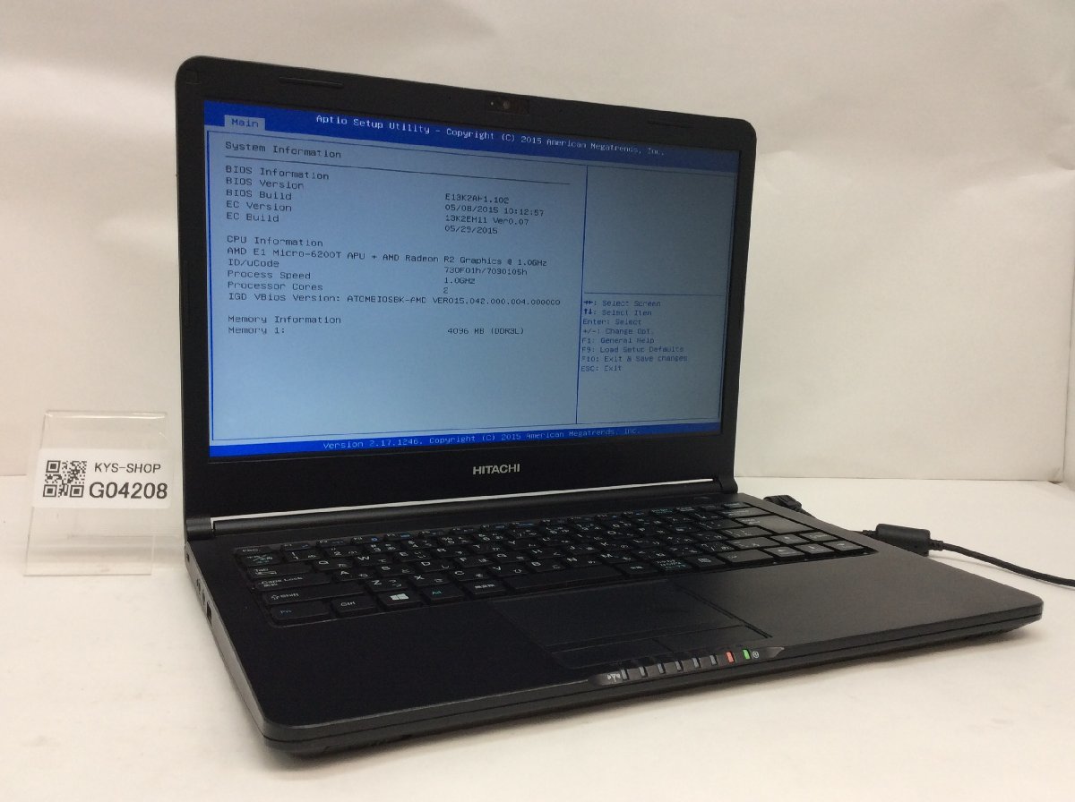 【傷や汚れあり】ジャンク/ HITACHI FLORA Se210 RK5 E13K2AH1.102 AMD E1 Micro-6200T メモリ4.1GB ストレージ無し 【G04208】の ...