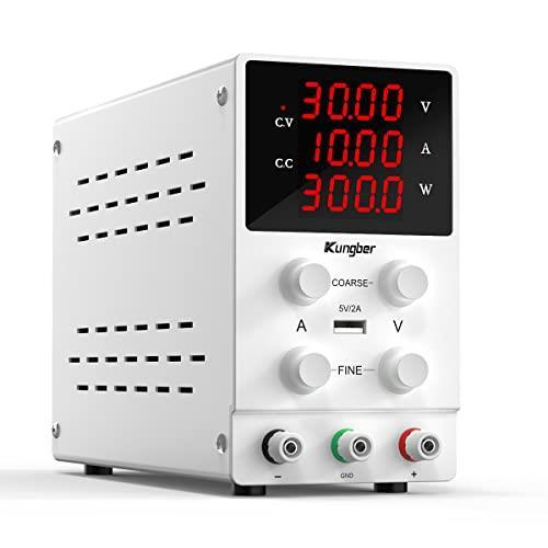 【未使用】30V10Aホワイト Kungber 安定化電源 スイッチング電源 可変直流安定化電源 研究 実験室用 DC直流電源 (0-30V 0-10A) 4桁電圧電流表示 バッの落札情報詳細 ...