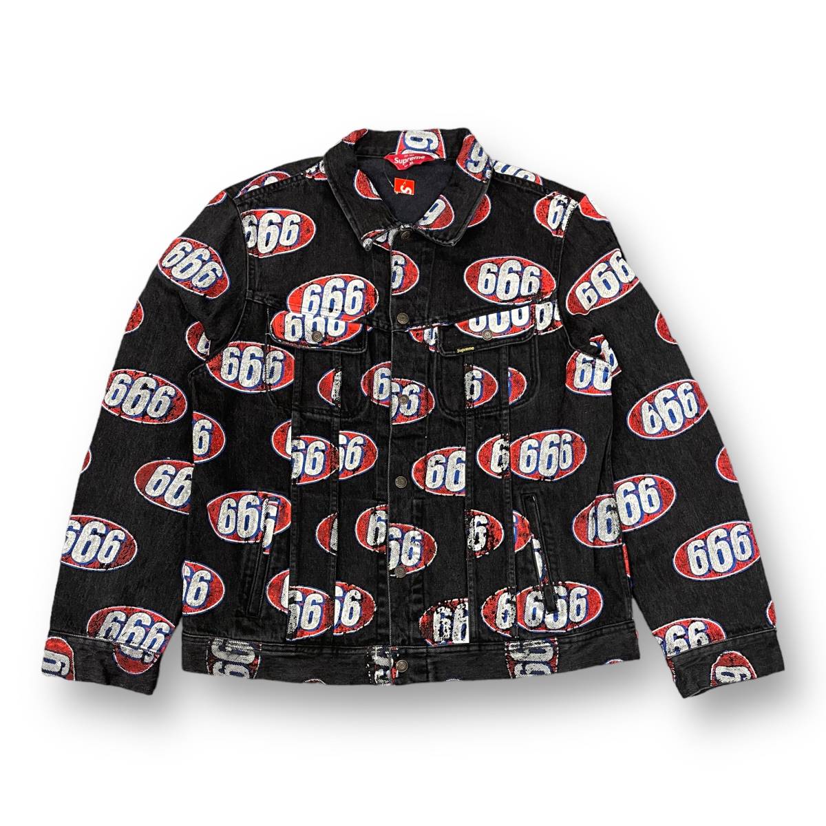 【目立った傷や汚れなし】国内正規 Supreme 17SS 666 Denim Trucker Jacket デニム トラックジャケット G ...