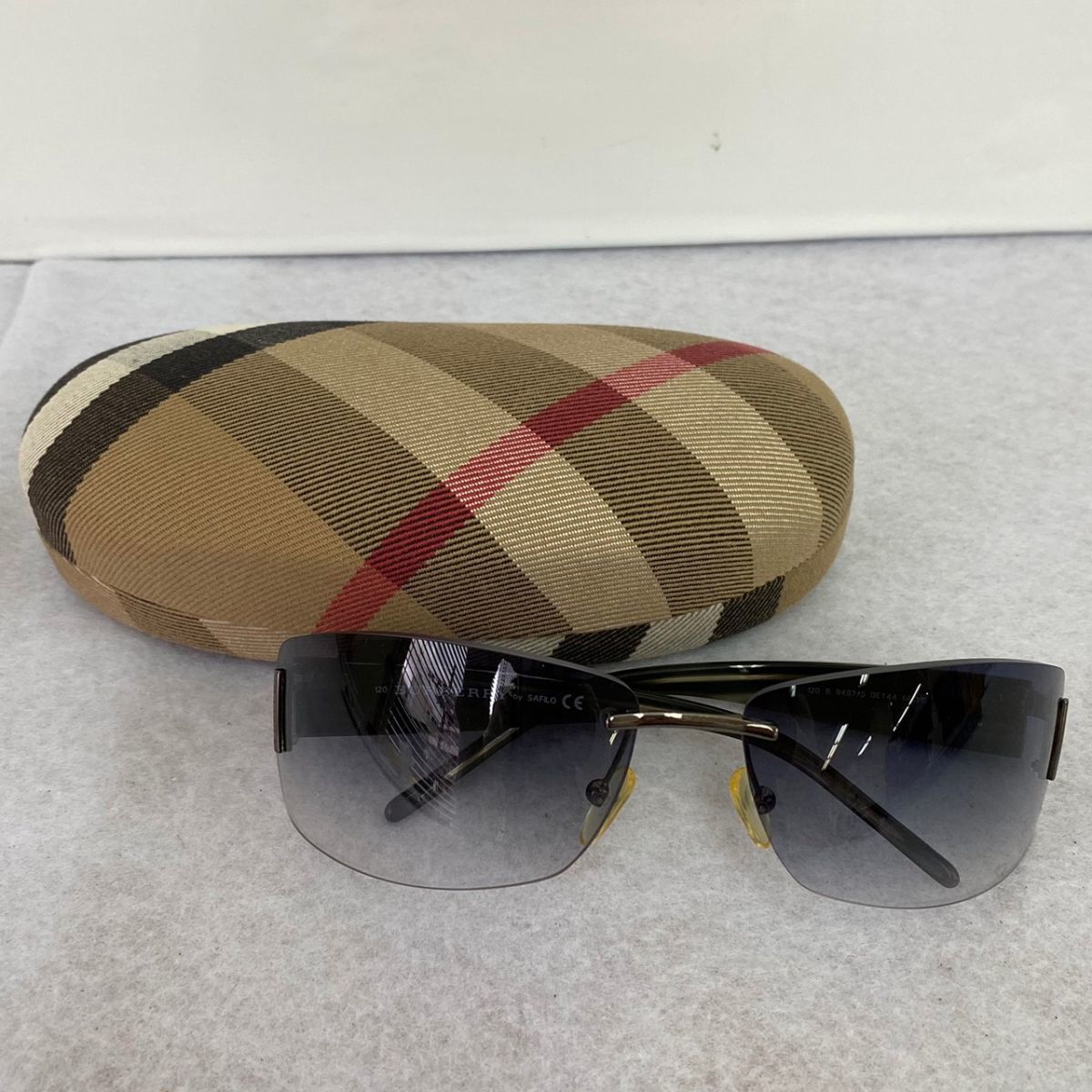 【傷や汚れあり】E349-K44-798 BURBERRY バーバリー by SAFILO サングラス 120 B 9487/S DET44 66 15 度無し メガネ 眼鏡 アイウェア ...