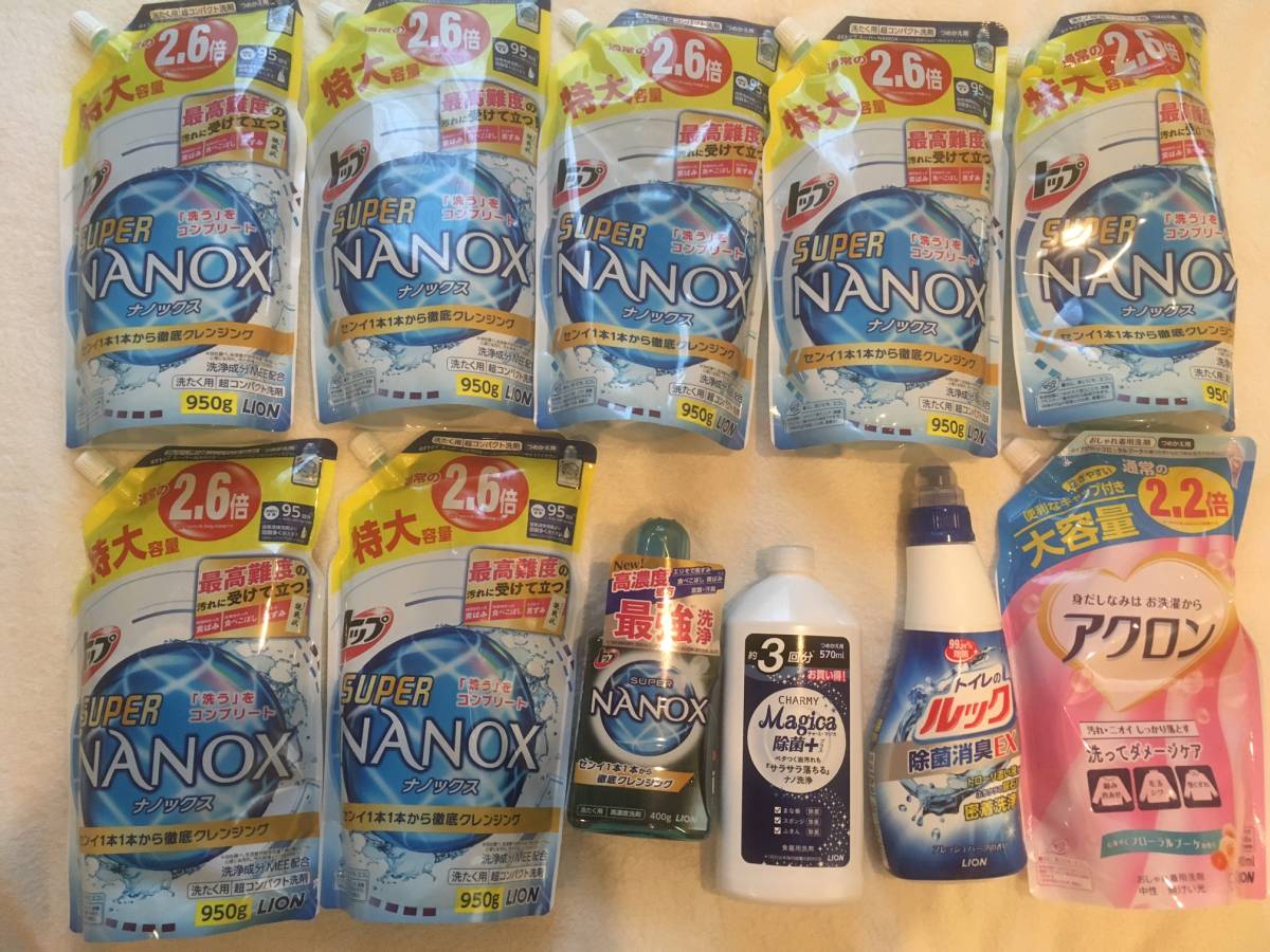 【未使用】♪ ライオン トップ スーパーナノックス ニオイ専用 詰め替え 1230g 4個 洗濯洗剤 NANOXの落札情報詳細 - ヤフオク落札価格検索 オークフリー