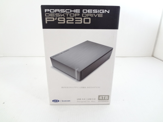 【目立った傷や汚れなし】T【R0-04】【60サイズ】 LaCie ポルシェデザイン/外付けHDD 4TB USB3.0 LCH ...