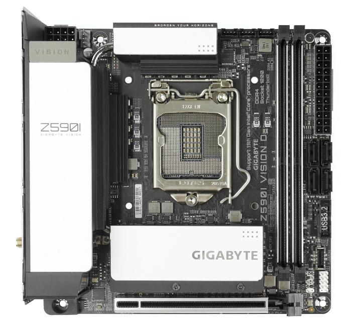 【未使用に近い】GIGABYTE Z590I VISION D LGA 1200 Intel Z590 SATA 6Gb/s Mini ITX ...
