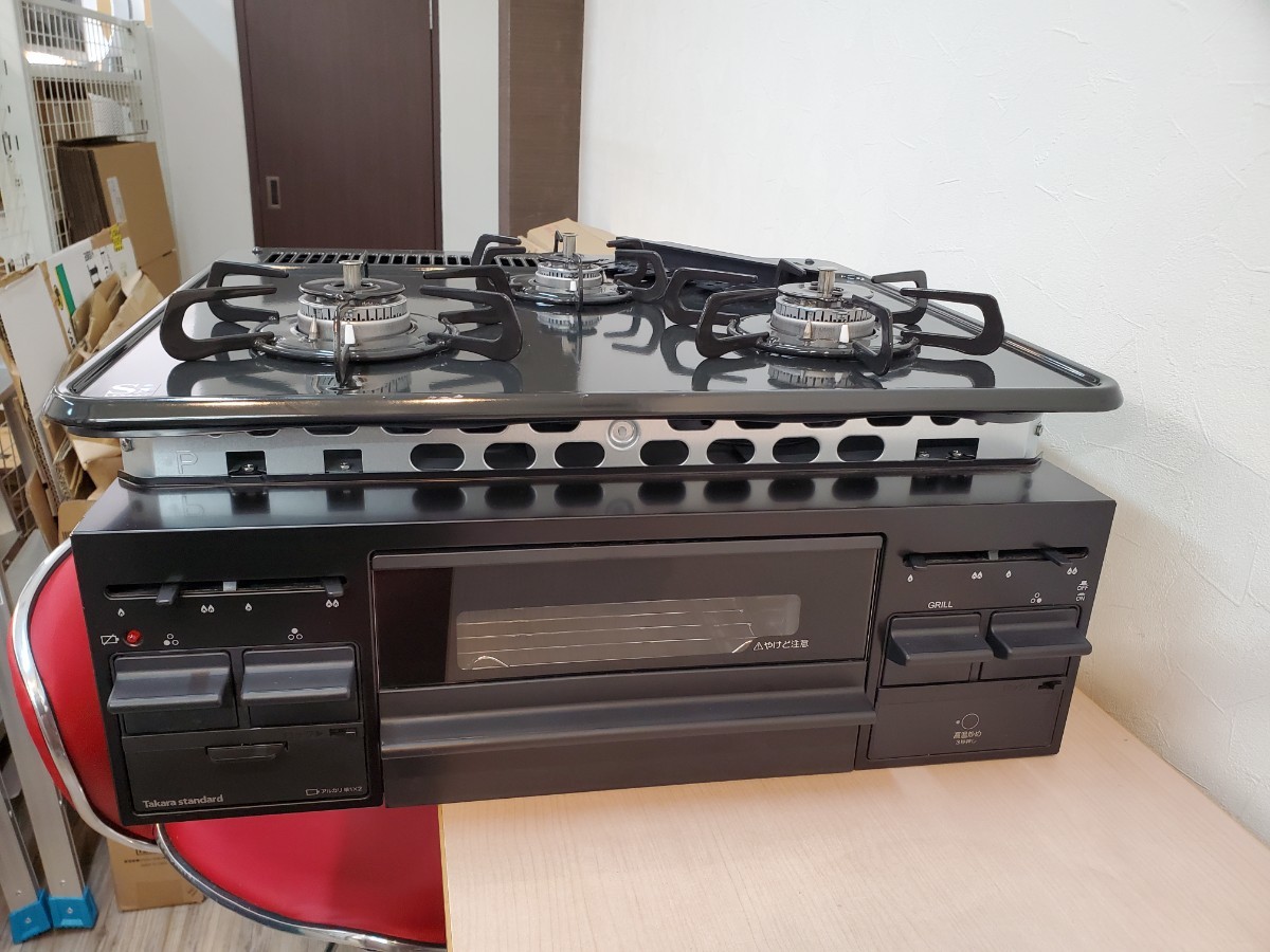 【未使用に近い】アウトレット品 新築外し タカラスタンダード ビルトインガスコンロ TN36-60 幅60cm 片面焼き 都市ガス 2022年 ...