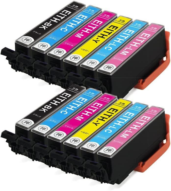 【未使用】ITH-6CL 互換インク イチョウ 6色組×2セット エプソン EPSON ITH-BK ITH-C ITH-M ITH-Y ITH-LC ITH-LM EP-811AB EP ...