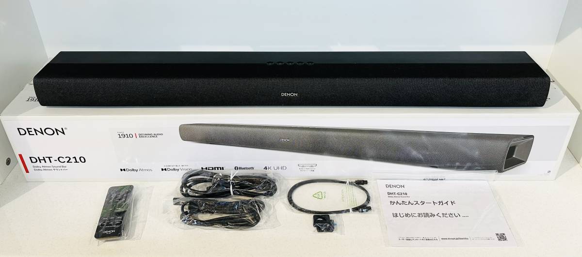 【未使用に近い】CZT2056 美品 DENON デノン サウンドバー DHT-C210 デュアルサブウーハー内蔵 4K HDR対応 Bluetooth Dolby Atmosの落札情報詳細 ...