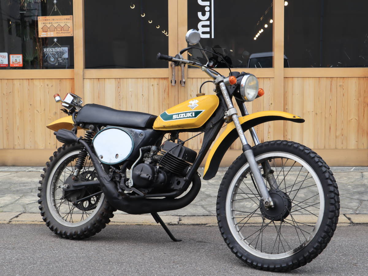 【傷や汚れあり】 スズキ TM125 モトクロッサー 競技車 クランキングOK レストアベース 売り切り 現状 愛知より☆ 旧車 ビンテージ ...