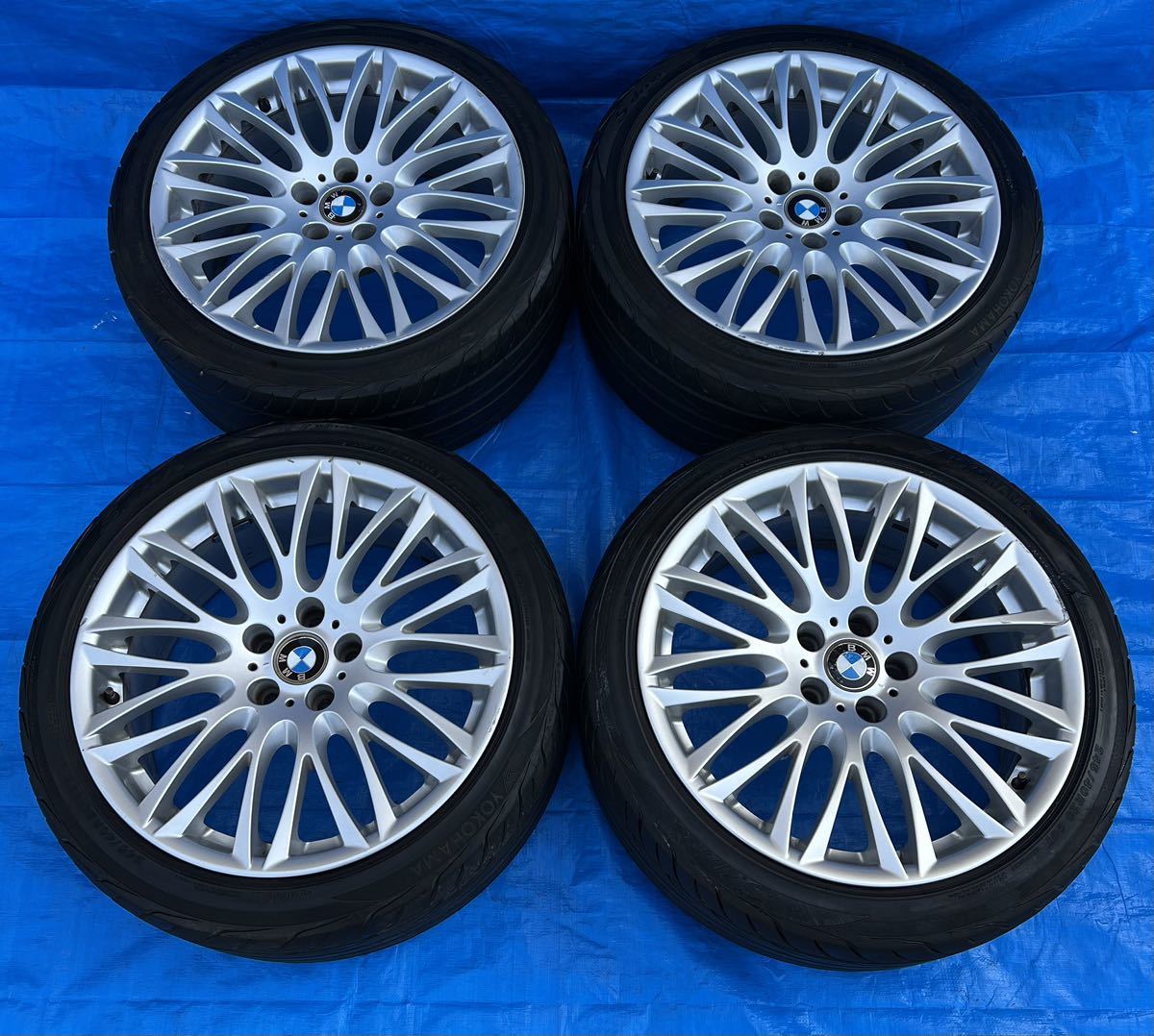 【目立った傷や汚れなし】BMW 純正 OP BBS タイヤホイールセット 20インチ PCD 120 10J+24 9J+24 BMW 7シリーズ E65 E66 E38 E63 E64 ...