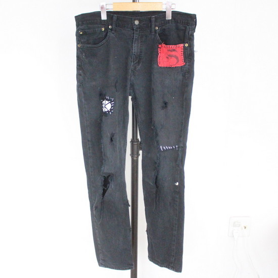 【傷や汚れあり】W497 2000年代製 Levis 511ブラックデニム 00s 表記サイズW34インチ リーバイス Gパン リメイク ...