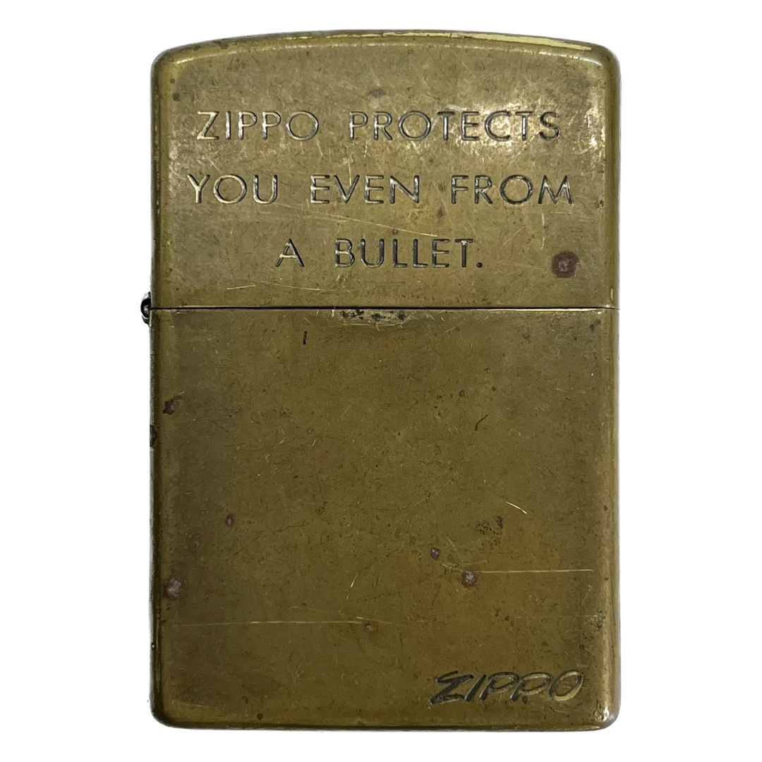 【やや傷や汚れあり】中古品 ZIPPO ジッポ PROTECTS YOU EVEN FROM A BULLET 弾丸の落札情報詳細 - ヤフオク落札価格検索 オークフリー