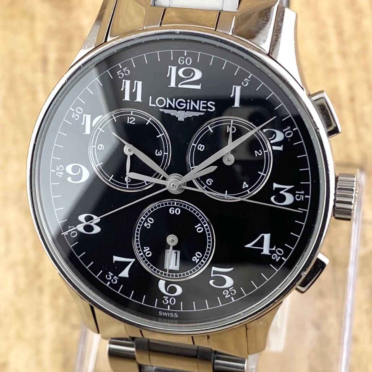 【やや傷や汚れあり】【1円〜】LONGINES ロンジン メンズ 腕時計 L2.649.4 クロノグラフ ヘリテージ ブラック文字盤 ラウンドフェイス デイト 可動品の落札情報詳細 ...