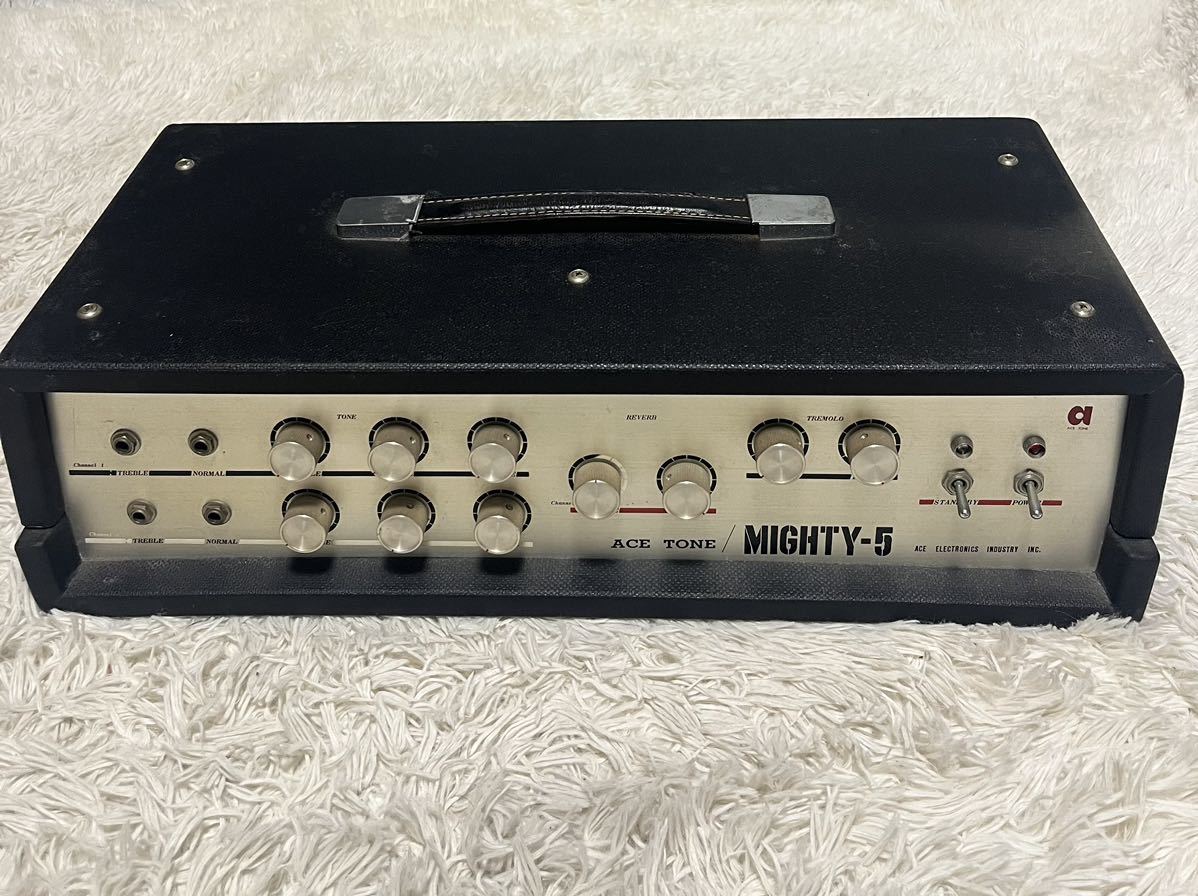 【やや傷や汚れあり】2.ACE TONE エーストーン MIGHTY-5 真空管 ギターアンプヘッド レトロ 通電確認済みの落札情報詳細 - ヤフオク落札価格検索 オークフリー
